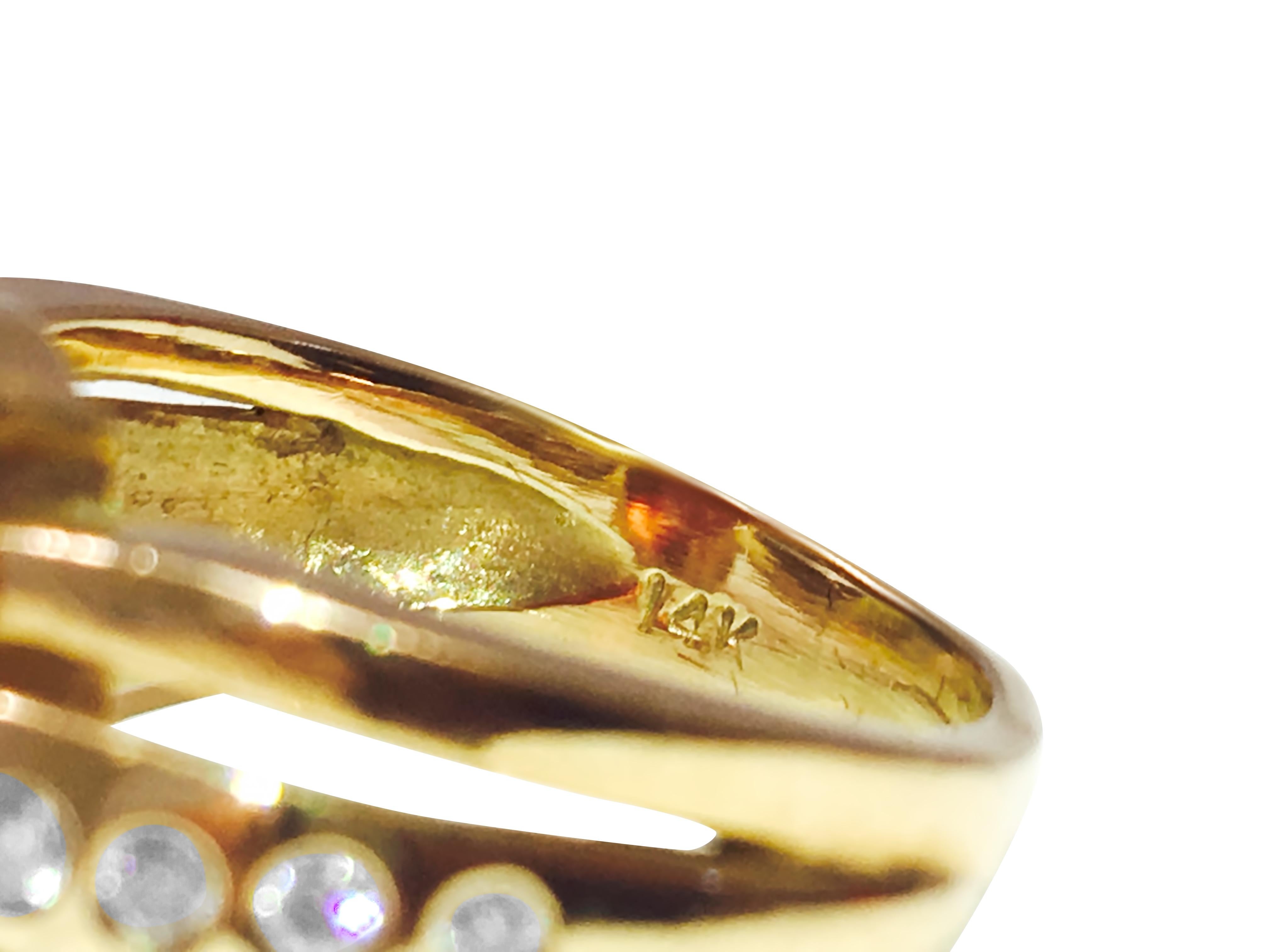 14k Gold, 5.00 CT Orange Beryl and Diamond Ring. For Sale at 1stDibs