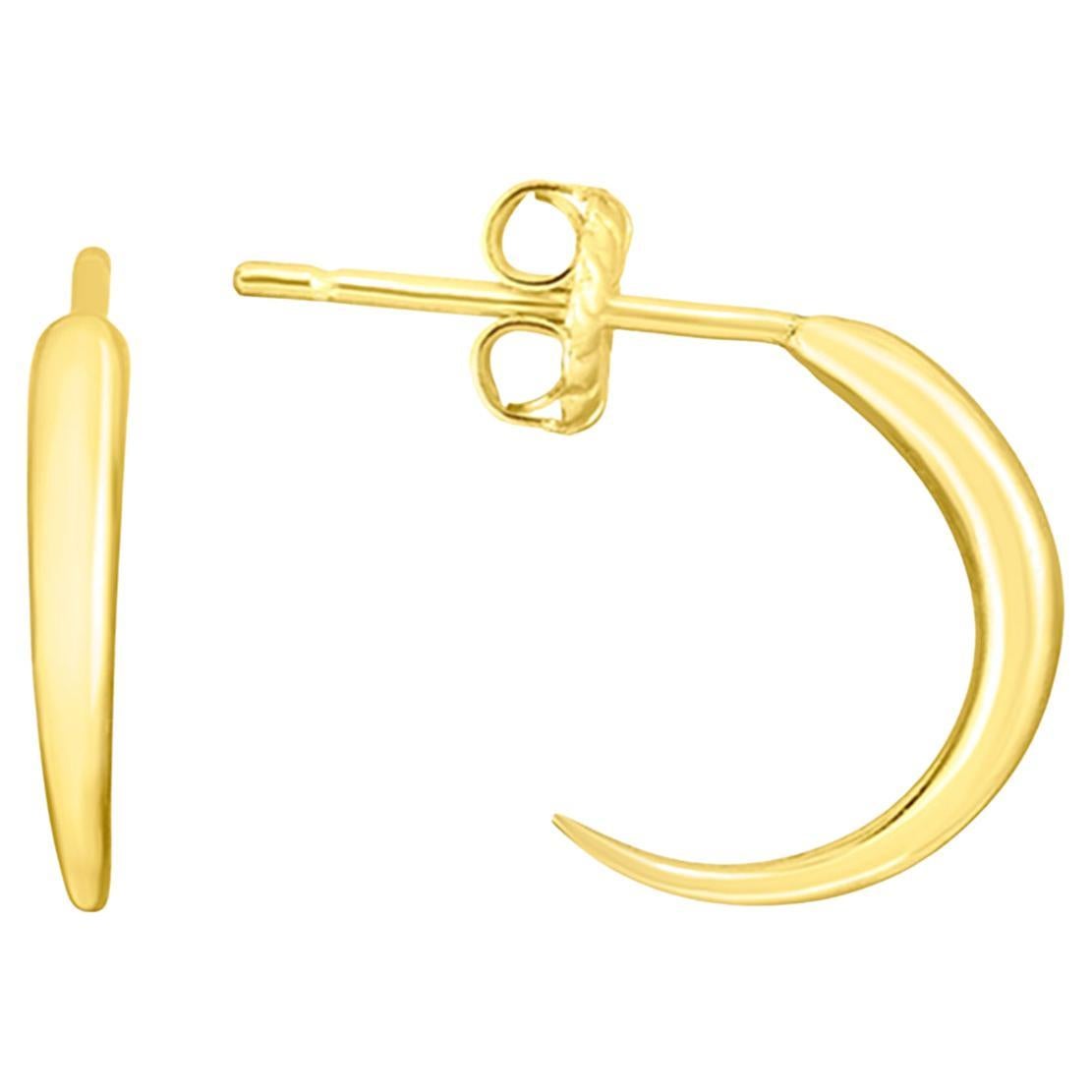 14k Gold Quill Thorn Earrings For Sale at 1stDibs