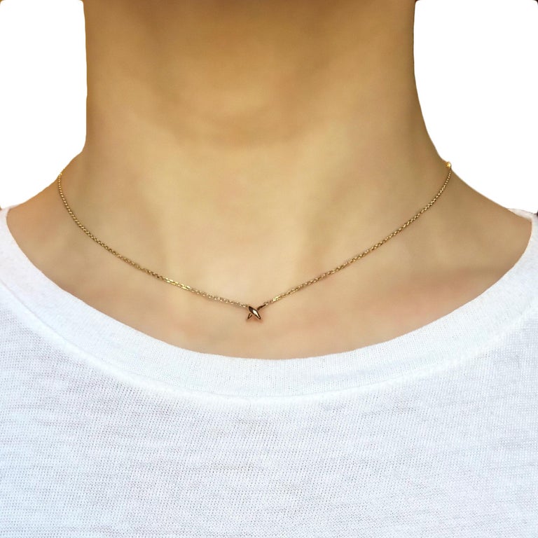 14k Gold AMANDA PEARL Stitch Necklace For Sale at 1stDibs