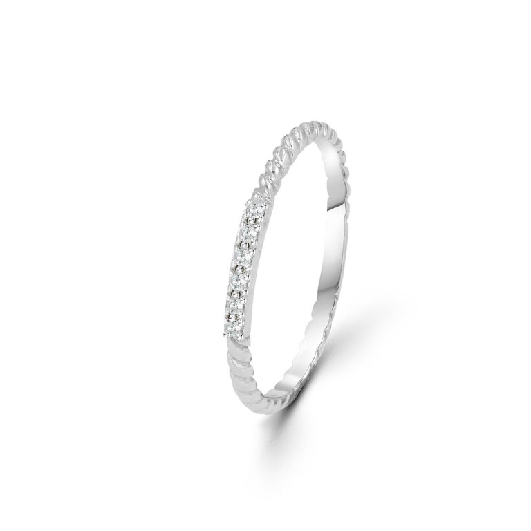 Customizable 14K Gold and Diamond Ring Stackable Ring Unique Diamond ...
