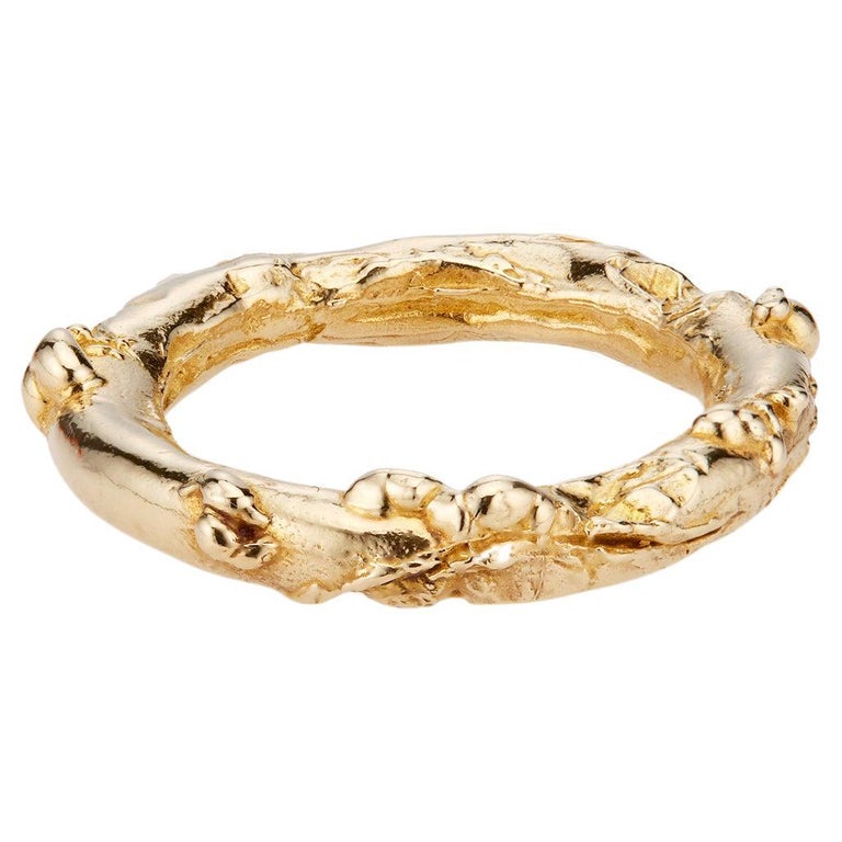 14k Gold Azim Ring by Aziza Handcrafted For Sale at 1stDibs