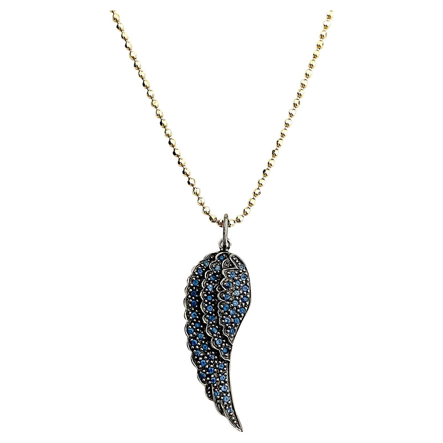 Sydney Evan 14K Yellow Gold Champagne Diamond Horn Necklace Medium For ...