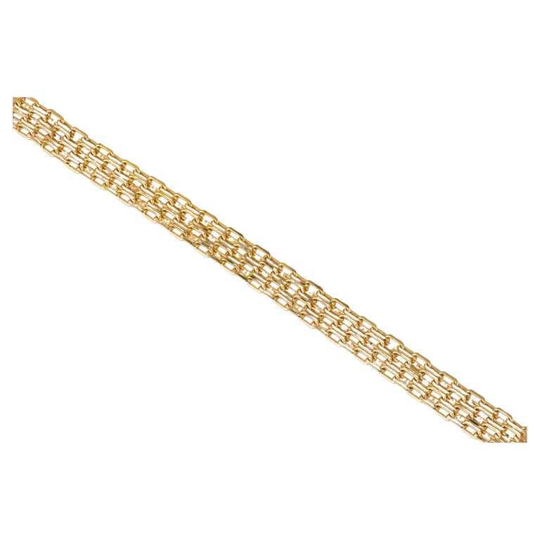 14k Gold Bracelet Bismark Chain Model Bracelet For Sale at 1stDibs