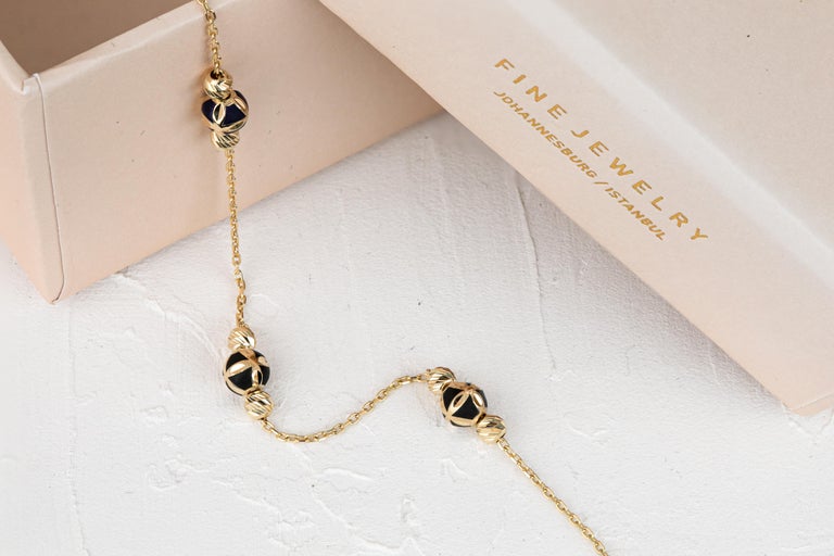 14k Gold Bracelet Black Enameled and Dorica Collected Model Bracelet ...