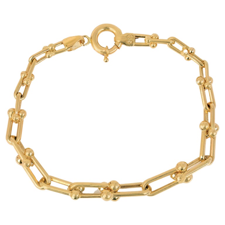 14k Gold Bracelet Tiffany Model Modern Bracelet For Sale at 1stDibs