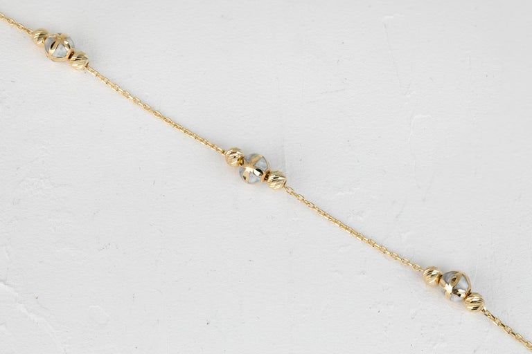 14k Gold Bracelet White Enameled and Dorica Collected Model Bracelet ...