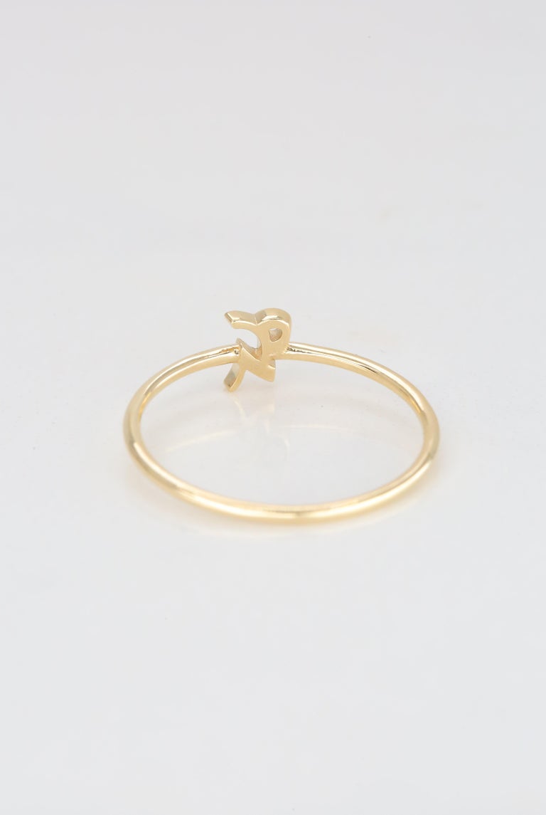 Customizable 14K Gold Capricorn Ring, Capricorn Sign Gold Ring For Sale ...