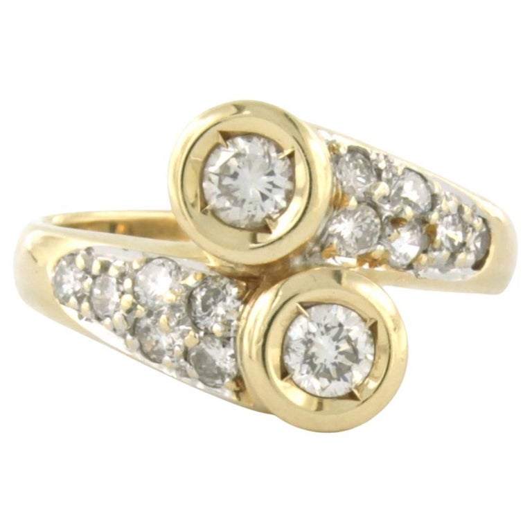 14k Gold Diamond Ring For Sale at 1stDibs