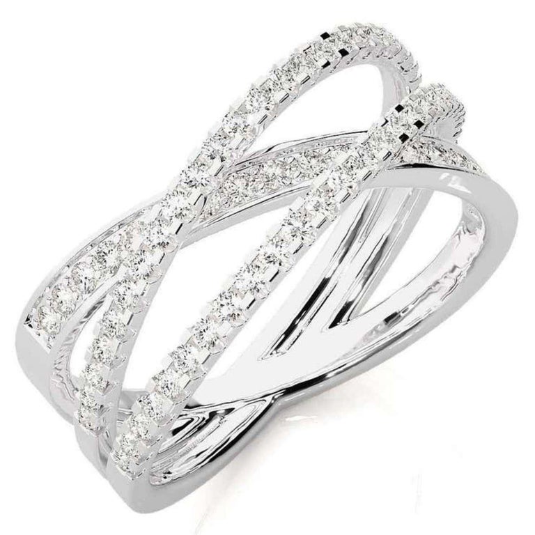 Customizable 14k Gold Diamond Trinity Ladies Ring For Sale at 1stDibs