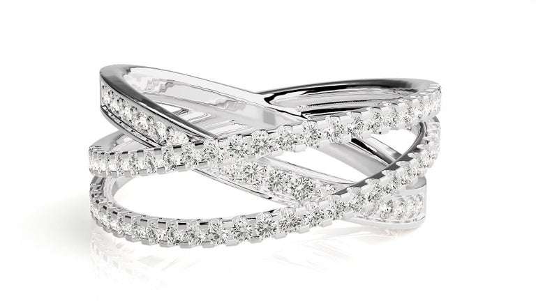 Customizable 14K Gold Diamond Trinity Ladies Ring For Sale at 1stDibs