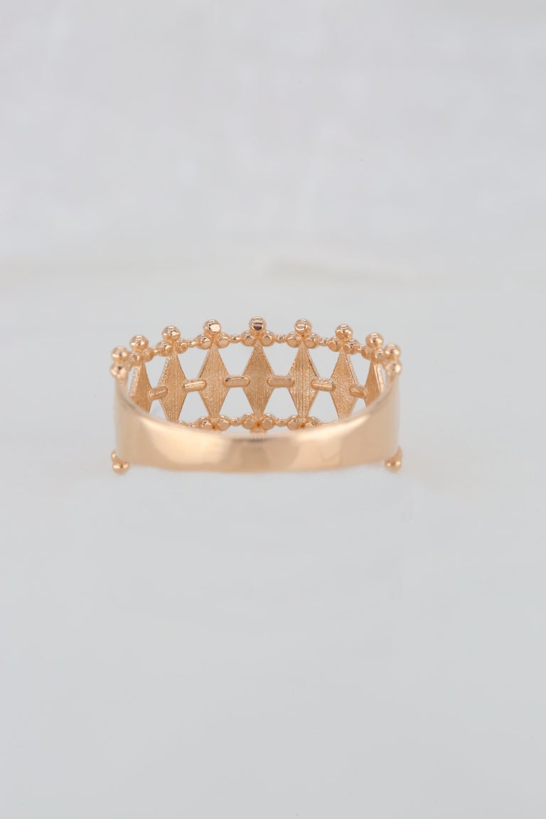 Customizable 14k Gold Fence Ring, Dainty Fence Ring, 14k Gold Dainty ...