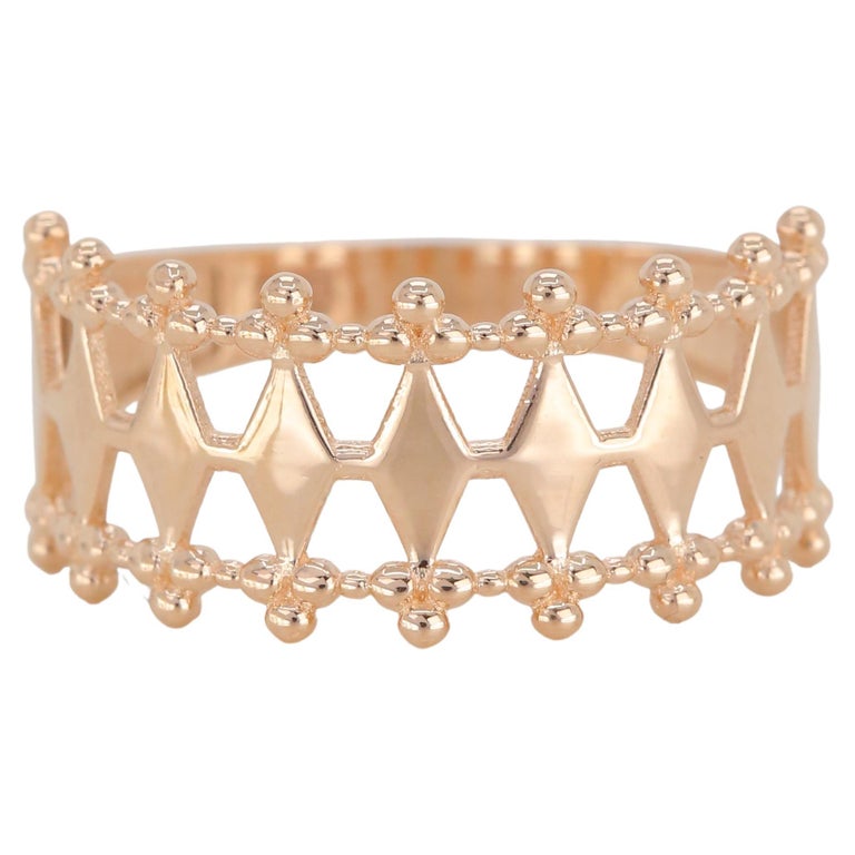 Customizable 14k Gold Fence Ring, Dainty Fence Ring, 14k Gold Dainty ...