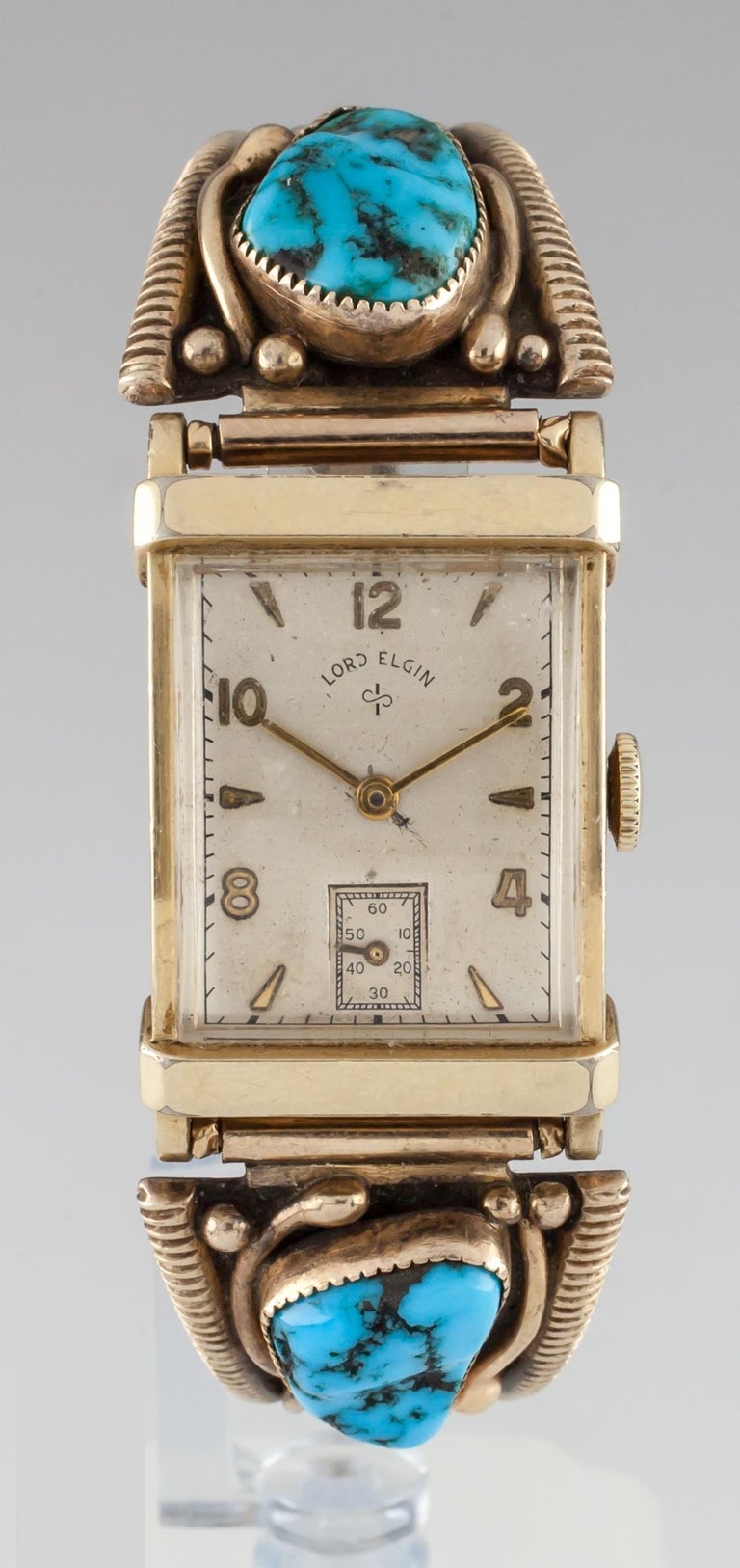14k Gold-Filled Lord Elgin Watch with Navajo 14k Gold handmade ...