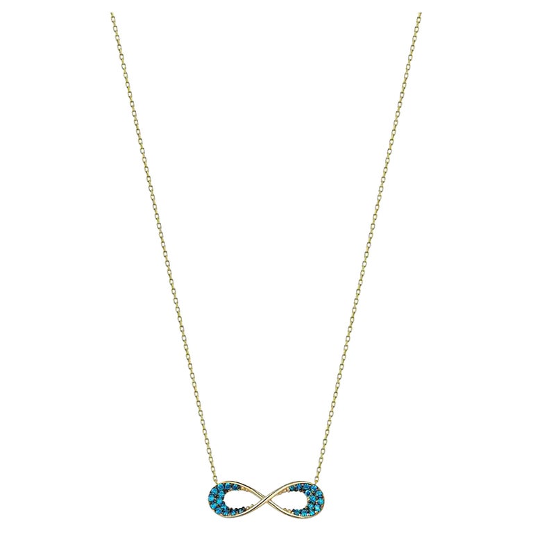 14k Gold Infinity Necklace, Unity Link Necklace For Sale at 1stDibs
