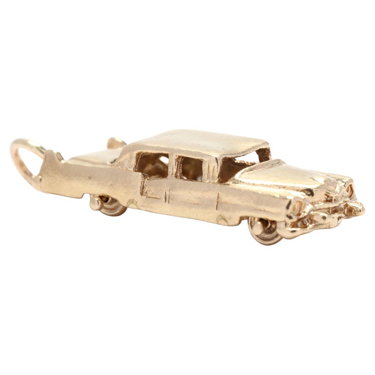 14K Gold Large Car Charm at 1stDibs