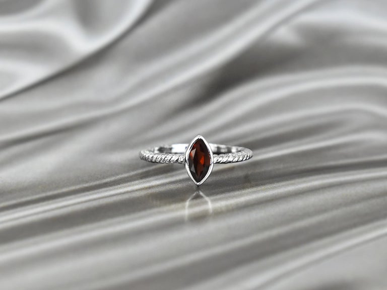 Customizable 14k Gold Marquise 8x4 mm Marquise Cut Gemstone Ring ...