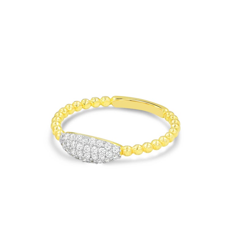 Customizable 14k Gold Micro Pave Diamond Wedding Ring Dainty Cluster ...