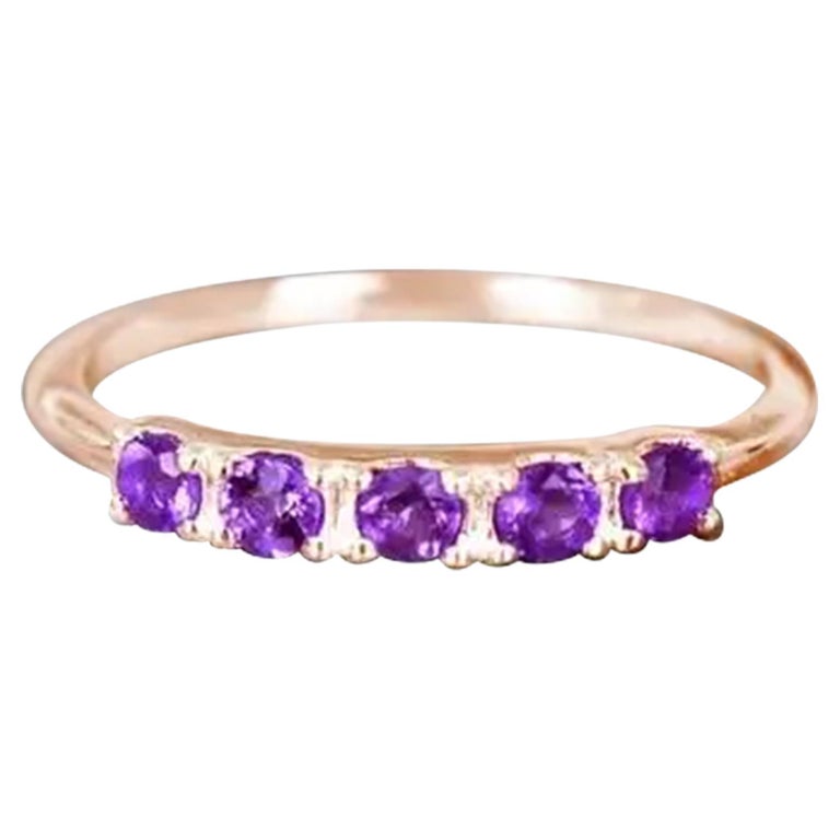 Customizable 14k Gold Multiple Gemstone Ring Birthstone Ring Stackable ...