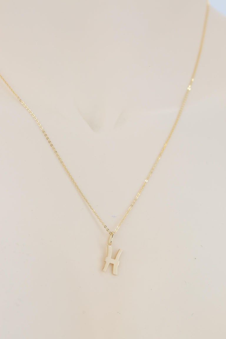 14k Gold Necklace Pisces Sign Symbol Zodiac Collection Necklace For ...