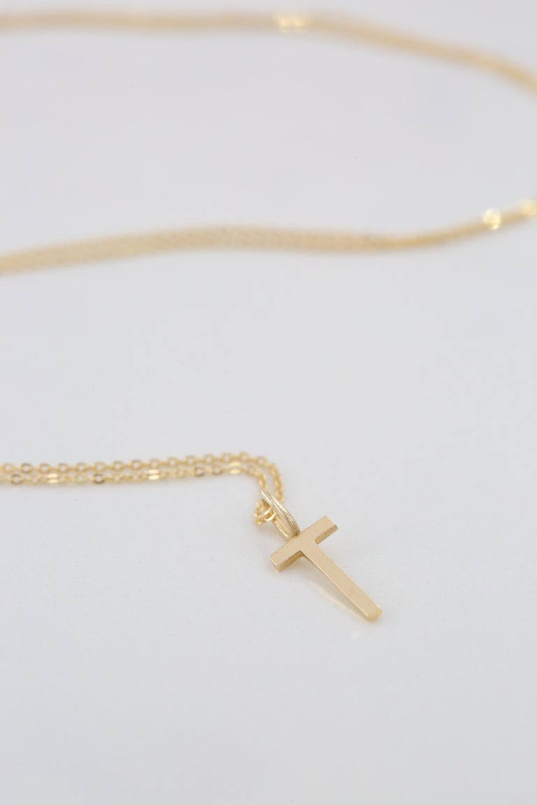 14k Gold Necklaces, Letter Necklace Models, Letter T Gold Necklace-Gift ...