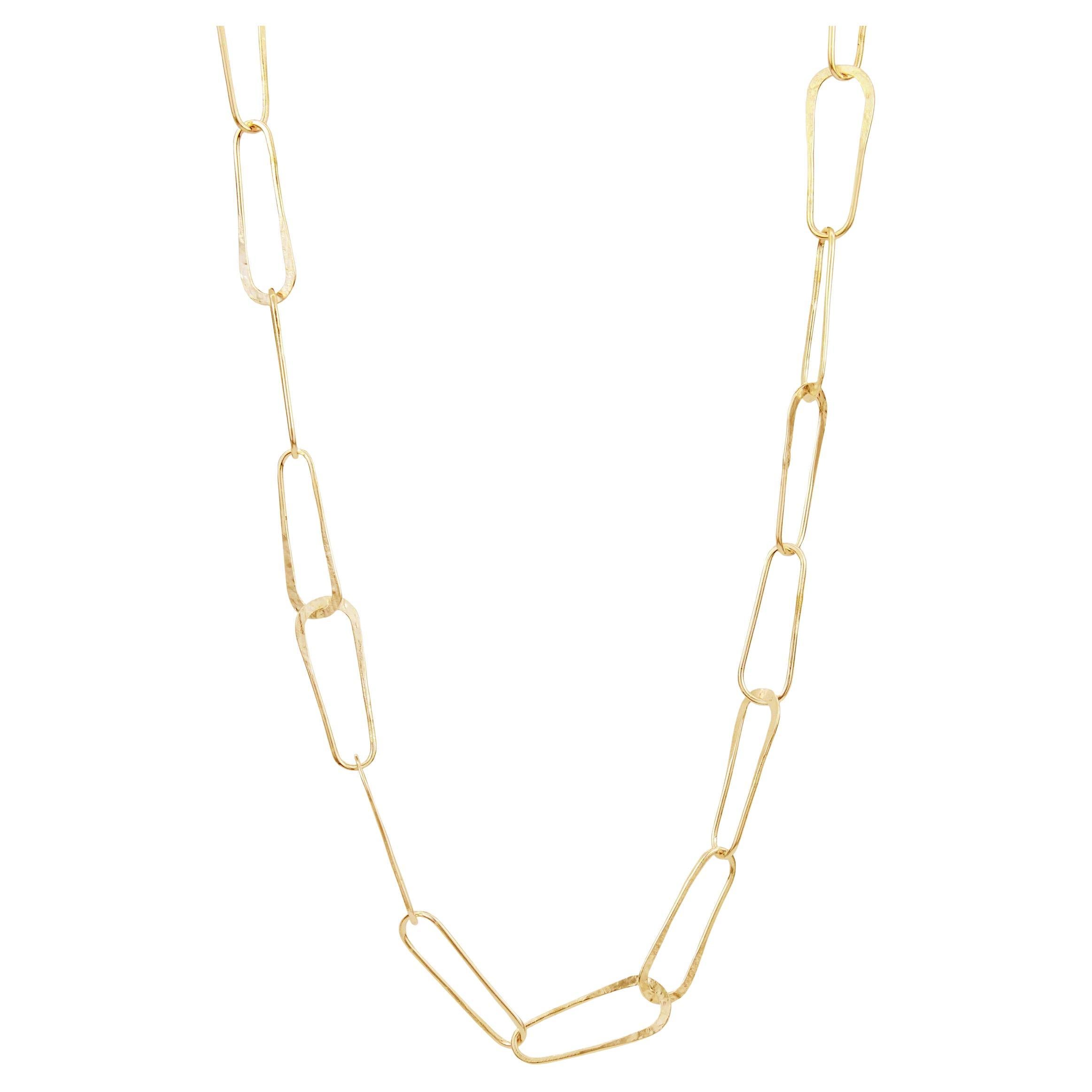 Abel and Zimmerman Interlocking Gold Oval Link Necklace at 1stDibs ...