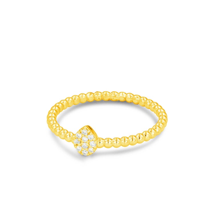 Customizable 14k Gold Pear Shaped Diamond Ring Diamond Wedding Ring Pave Cluster Diamond Ring ...