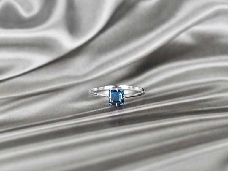 Customizable 14k Gold Princess Cut 5x5 mm Princess Cut Gemstone Ring ...