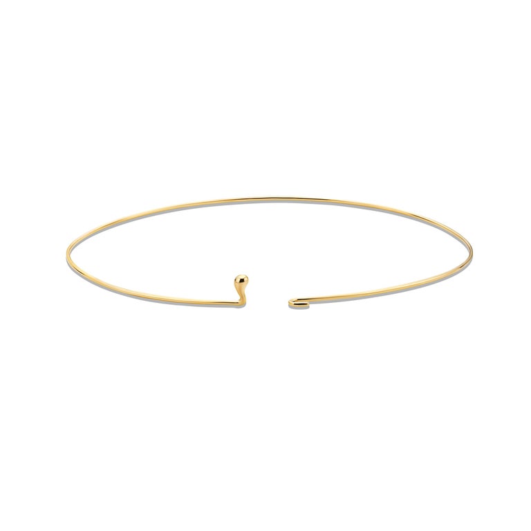 14k Gold AMANDA PEARL Ripple Choker For Sale at 1stDibs