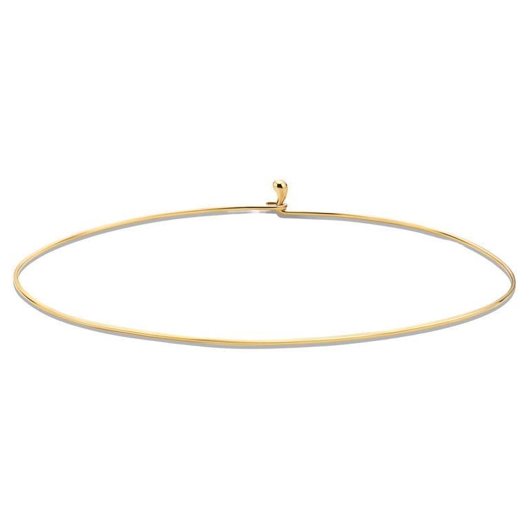 14k Gold AMANDA PEARL Ripple Choker For Sale at 1stDibs