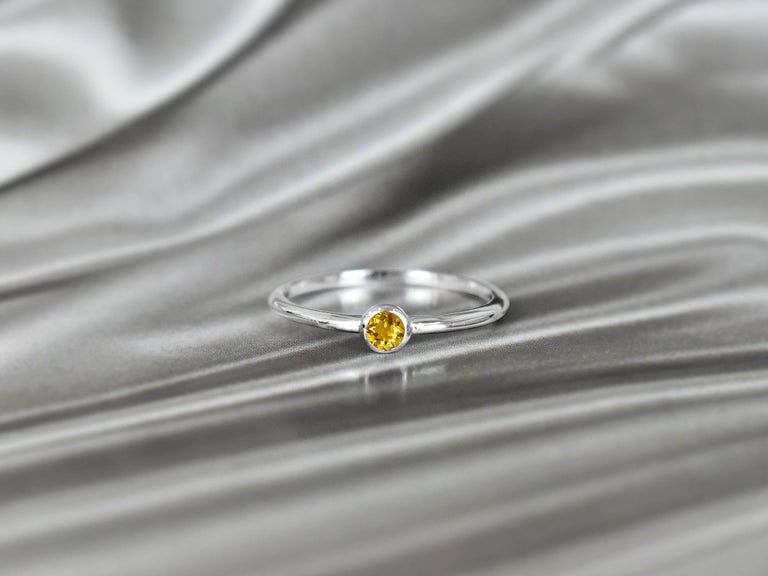Customizable 14k Gold Round Gemstone 2.5 mm Round Gemstone Ring ...