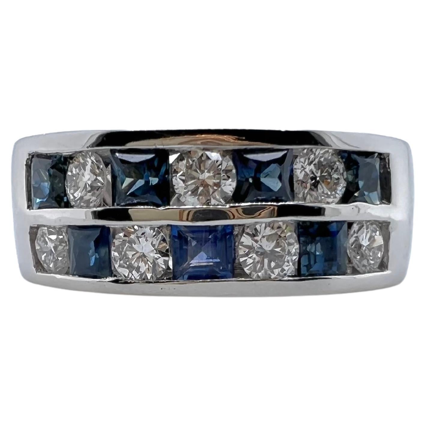 Favero Sapphire and Diamond Band Ring at 1stDibs | favero rings