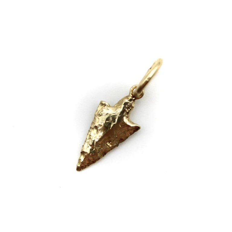 14K Gold Signature Arrowhead Charm For Sale at 1stDibs