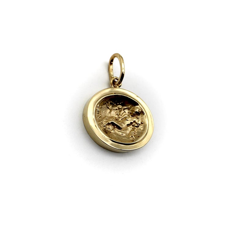 14K Gold Signature Classical Revival Aphrodite Medallion For Sale at ...
