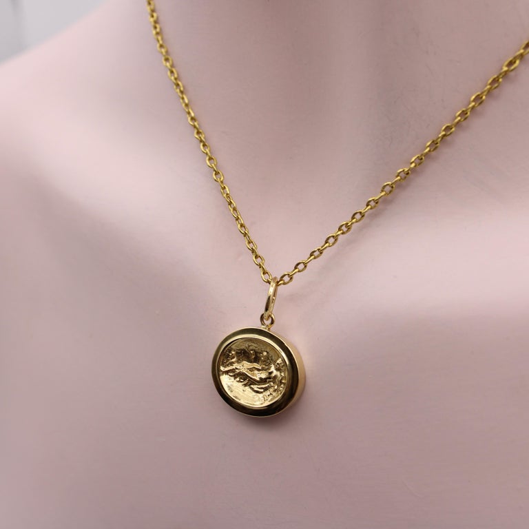 14K Gold Signature Classical Revival Aphrodite Medallion For Sale at ...