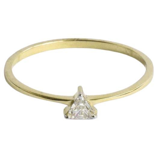 Rose Gold Trillion Shape Ring For Sale at 1stDibs