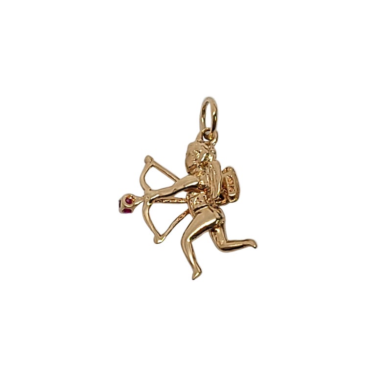 14K Gold Vintage Cupid Charm at 1stDibs