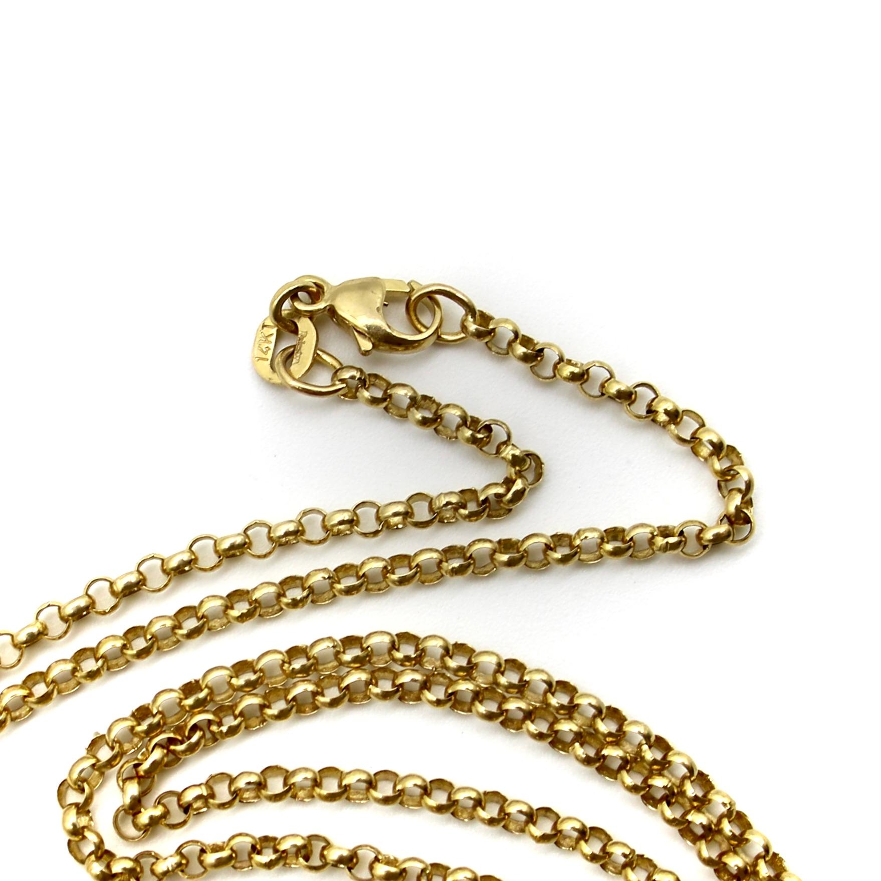 14k Gold Vintage Italian Belcher Link Chain For Sale at 1stDibs