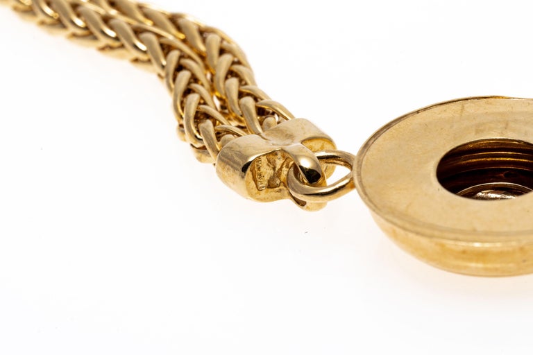 14K Italian Foxtail Chain Bracelet with Accent Sapphires at 1stDibs