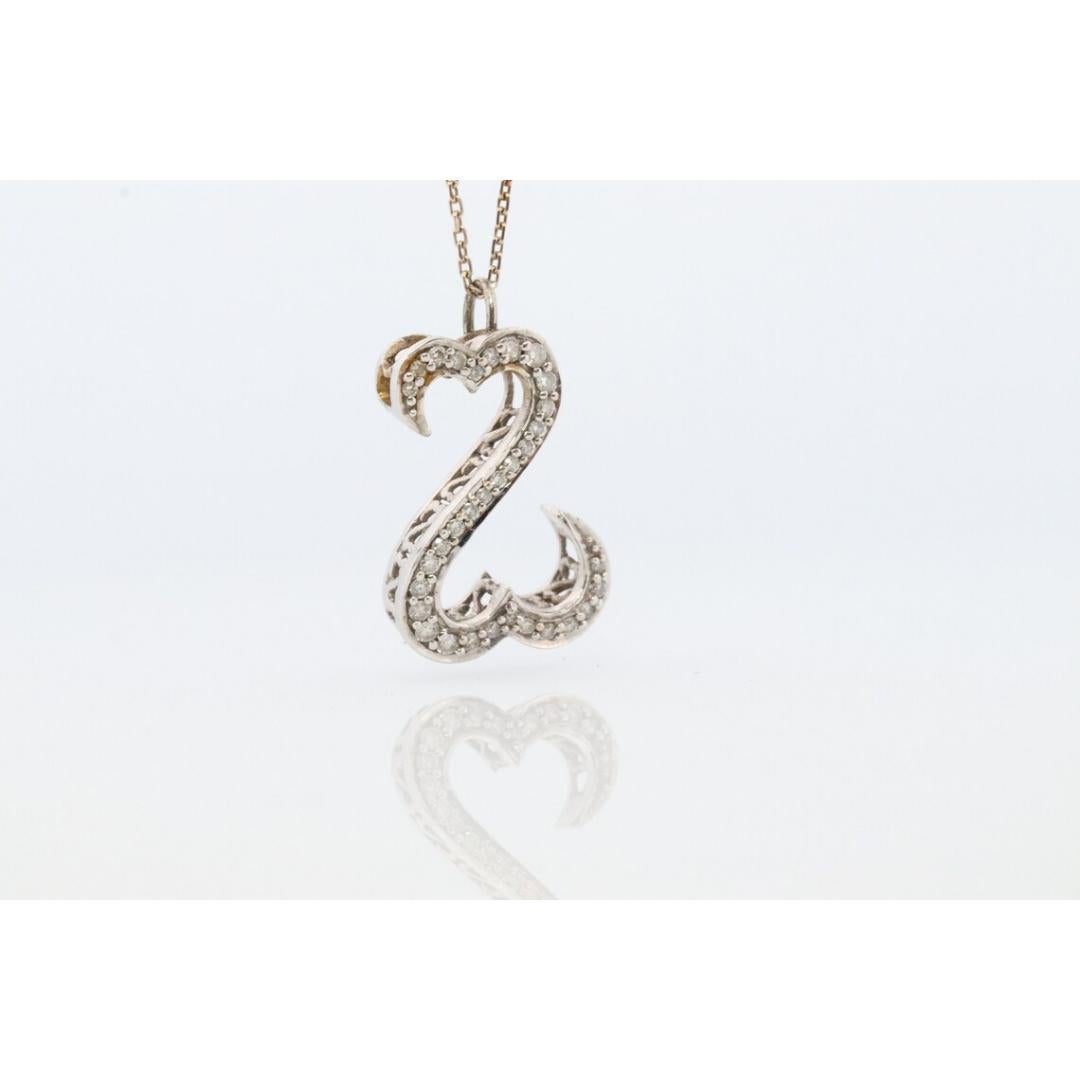14k Jane Seymour Open Heart diamond pendant and necklace. 14k LARGE Double Heart For Sale at 1stDibs jane seymour open heart necklace jane seymour heart necklace jane seymour jewelry open heart