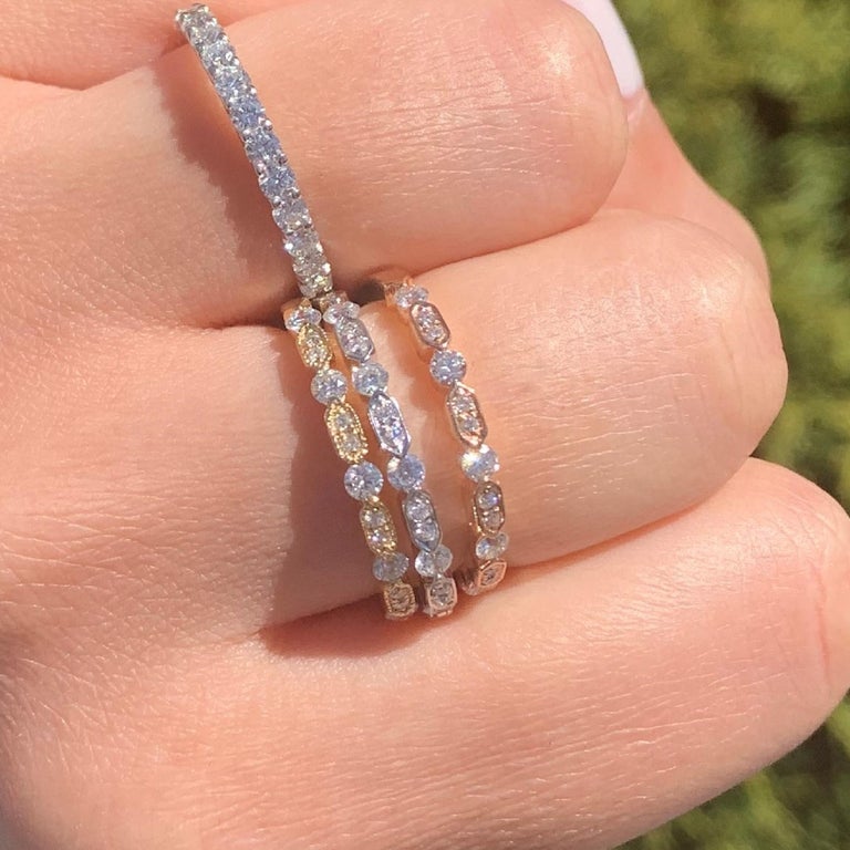 14K Rose Gold 0.30ct Diamond Ring for Her For Sale at 1stDibs