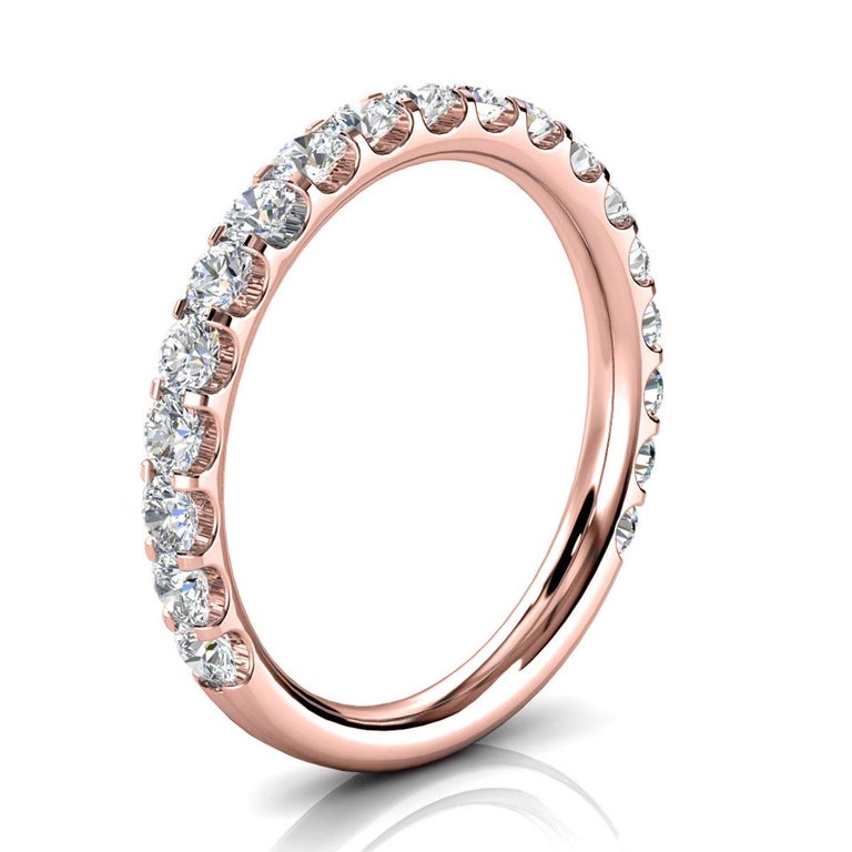 14k Rose Gold Carole Micro-Prong Diamond Ring '3/4 Ct. tw' For Sale at ...