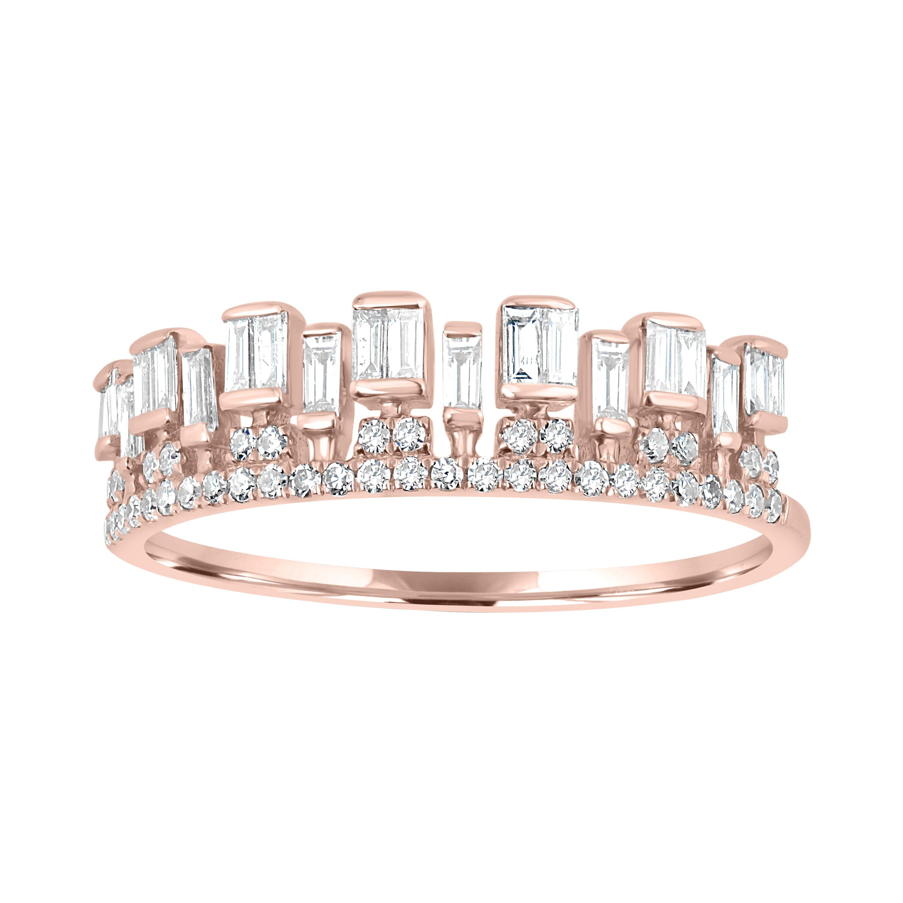 Rose Gold and Diamond Ring at 1stDibs