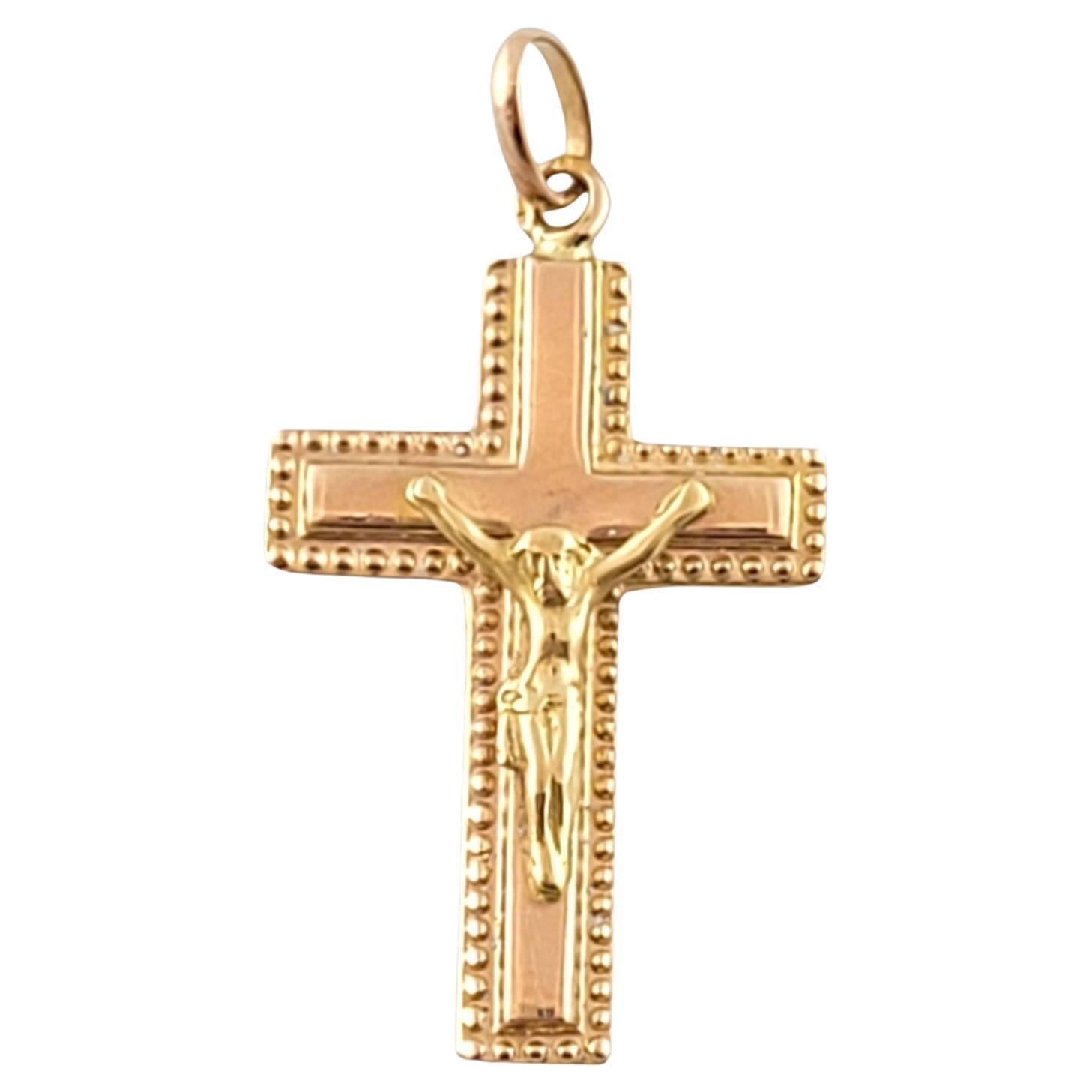 14K Rose Gold Crucifix Pendant #14534 For Sale at 1stDibs