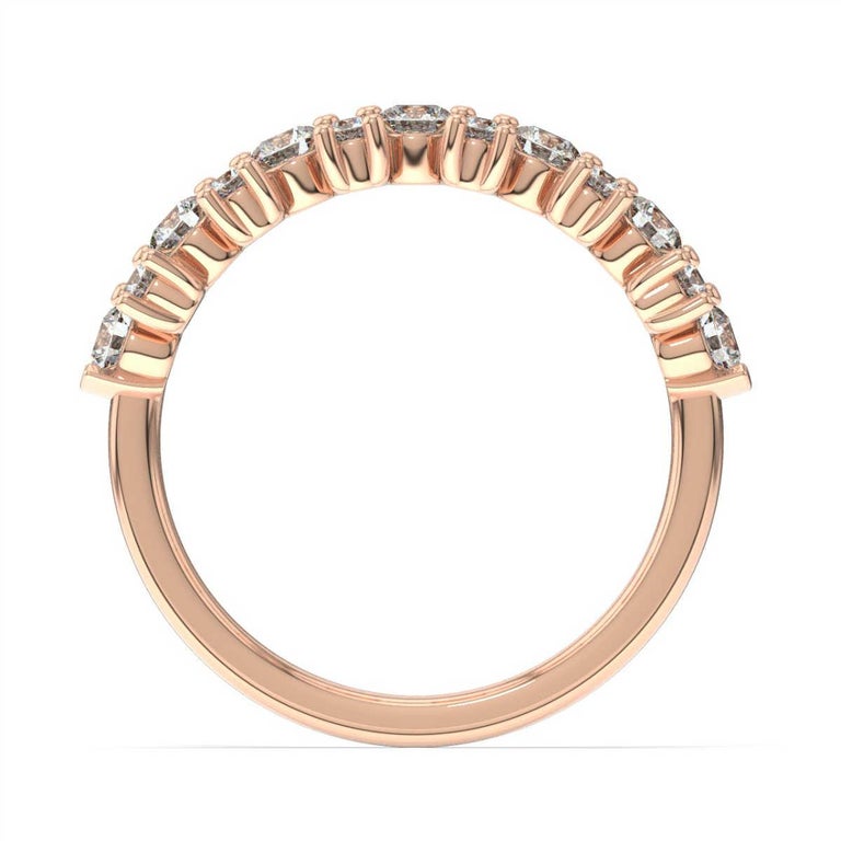 14 Karat Rose Gold Orchid Diamond Cluster Ring '3/4 Carat' For Sale at ...