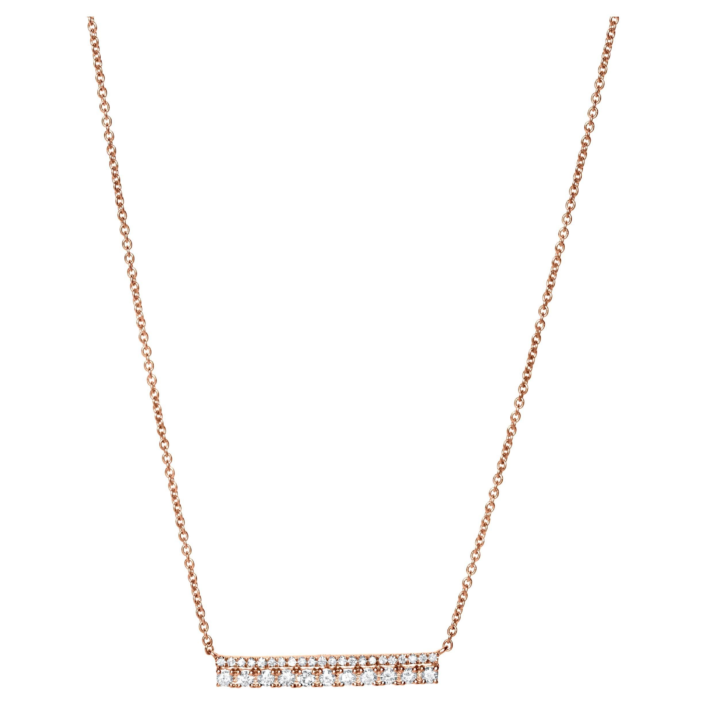 Vertical Diamond Gold Bar Pendant For Sale at 1stDibs