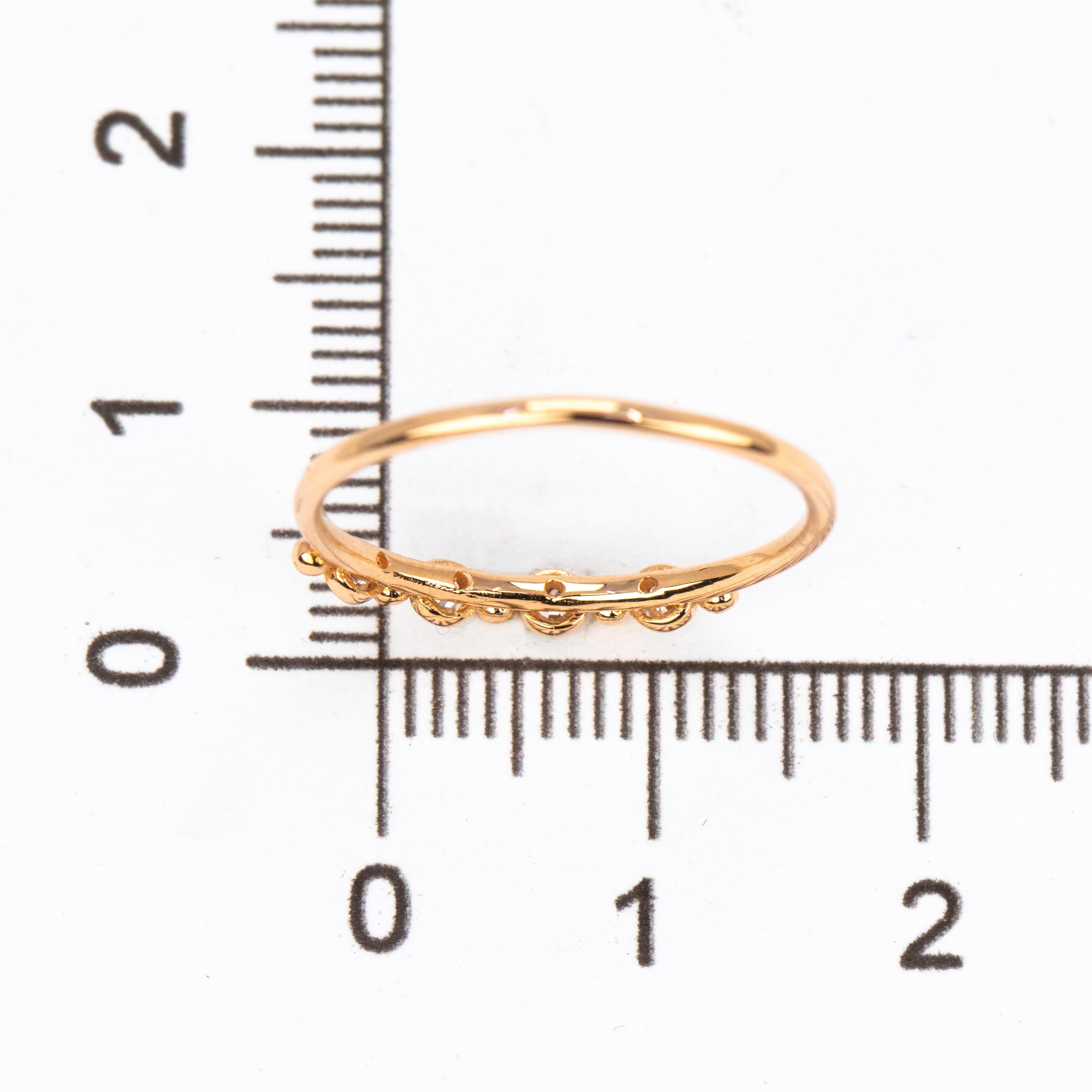 Customizable 14K Rose Gold Ring Model Diamond Stone Ring For Sale at ...