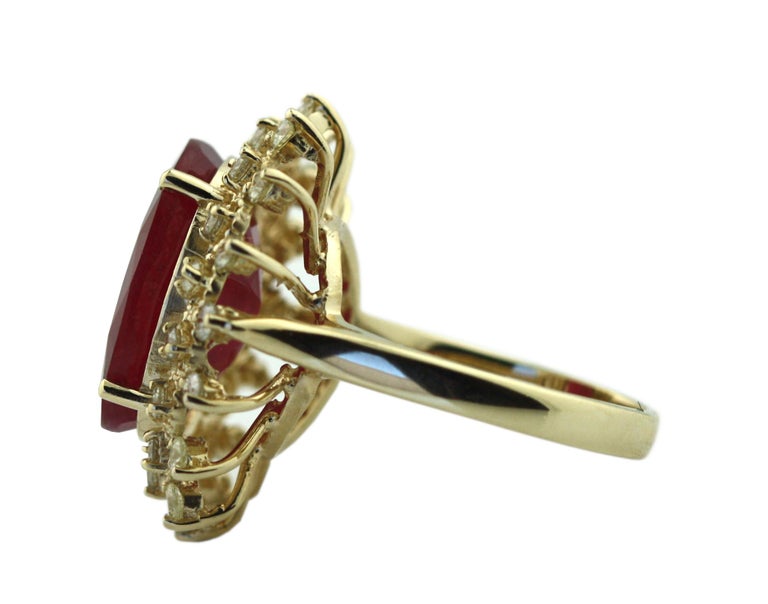 14K Ruby and Diamond Ring For Sale at 1stDibs