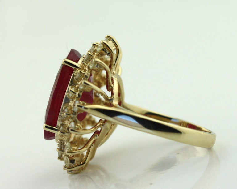14K Ruby and Diamond Ring For Sale at 1stDibs