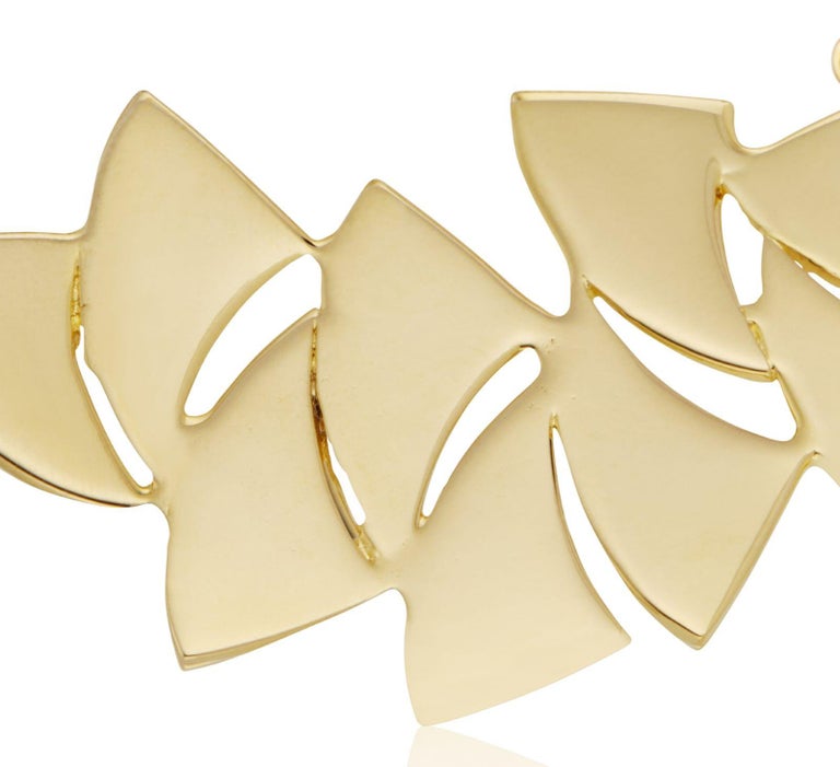 14K Solid Gold Shark Tooth Plate Choker by Chee Lee New York For Sale ...