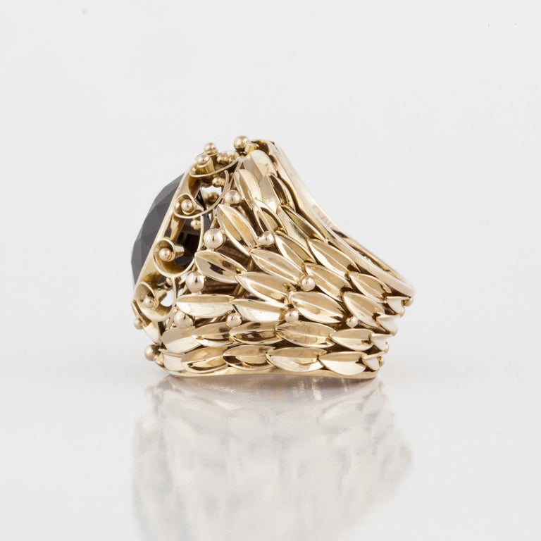 21 Carat Garnet Ring in 14K Gold For Sale at 1stDibs